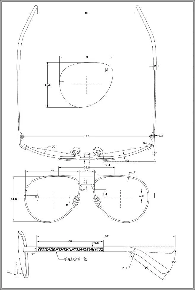 原创作品:眼镜图纸-花瓣网