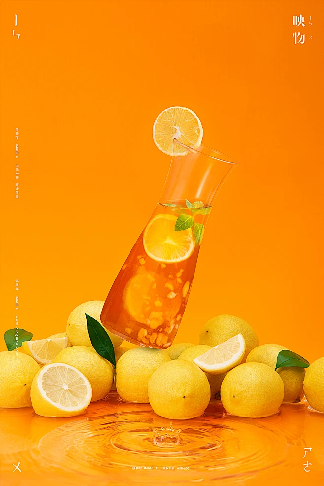 电商摄影 | 柠檬蜜茶+柠檬即食片 x 映物社-花瓣网
