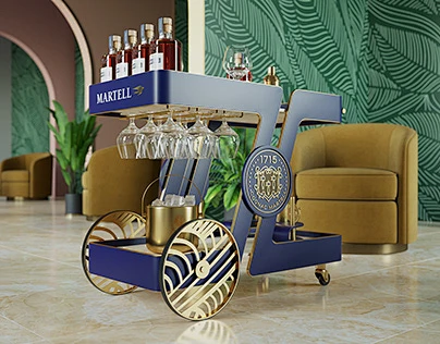 Martell bar cart-花瓣网