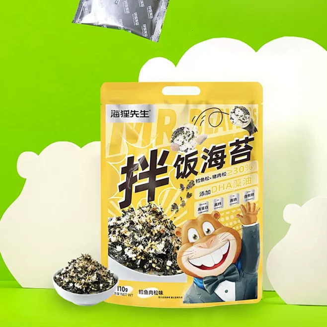 海狸先生拌饭海苔238g即食零食儿童下饭神器烤海苔碎高蛋白高铁-tmall.com天猫-花瓣网