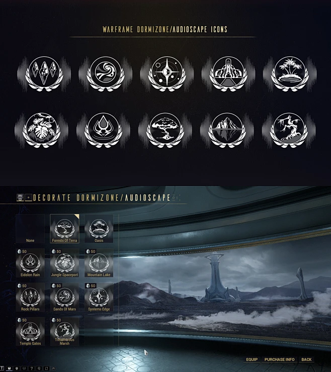 Warframe Dormizone Audioscape Icons-花瓣网