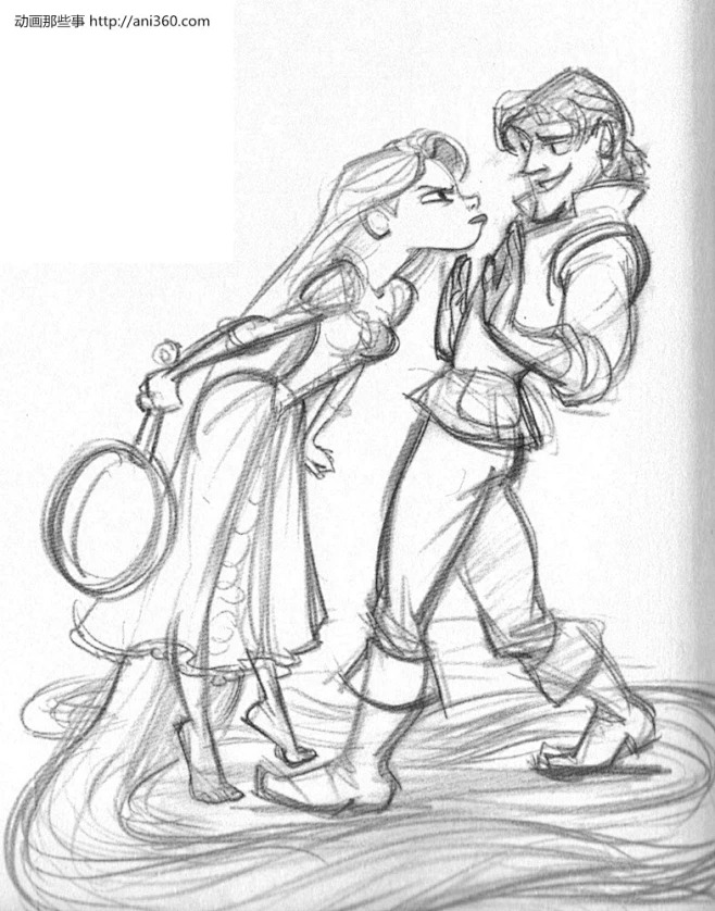 迪士尼《长发公主》Rapunzel 和 Flynn人设手稿|Disney, Glen Keane, Jin Kim | 动画那些事-花瓣网