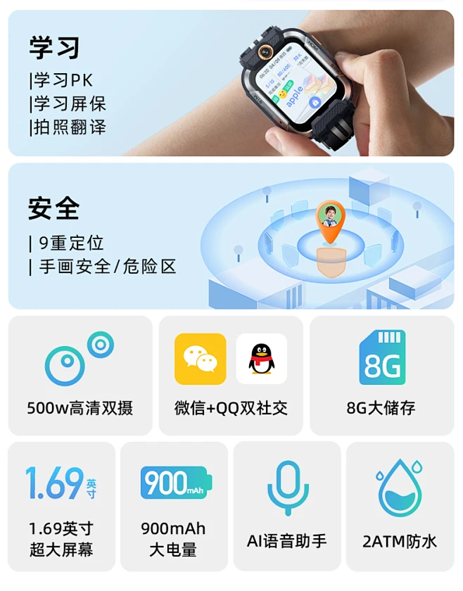 【官方正品】旗舰新品小寻电话手表Yes3pro儿童智能定位防水蓝牙wifi多功能中小学生4G全网通视频通话手表-tmall.com天猫-花瓣网