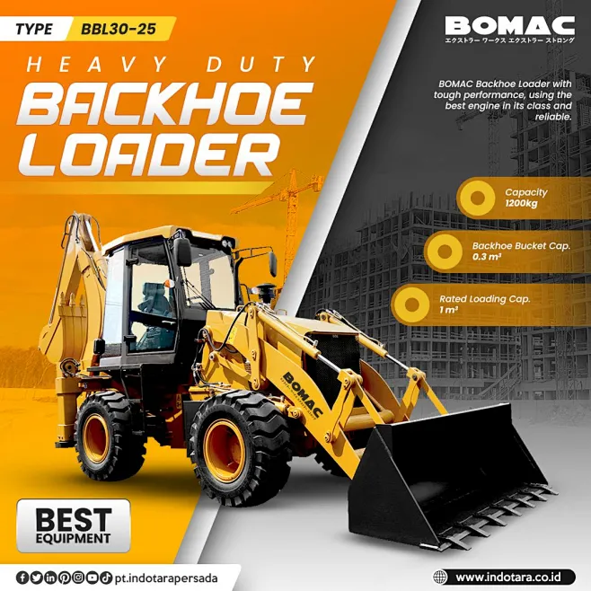 the backhoe loader has been designed for construction-花瓣网