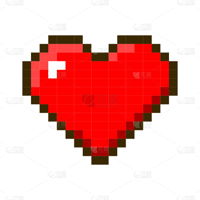 Heart Pixel Sticker图片_贴纸元素图片素材-花瓣网
