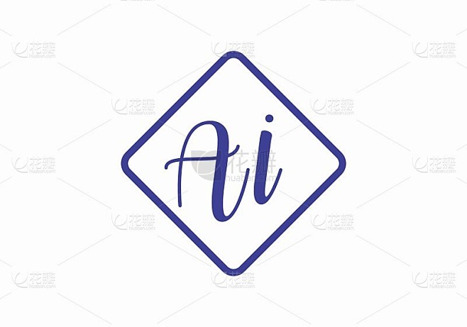 独特的人工智能首字母字母表设计