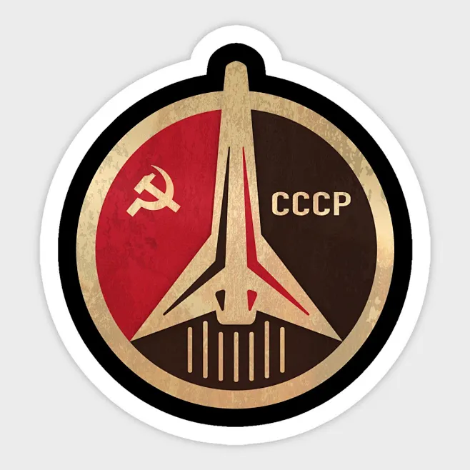 Cccp Russia Space Program Sticker-花瓣网