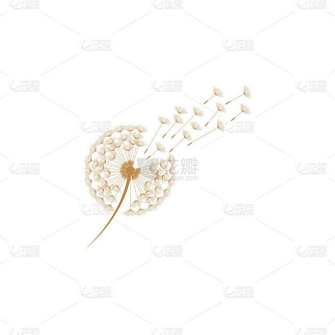 蒲公英矢量图标设计素材-花瓣网