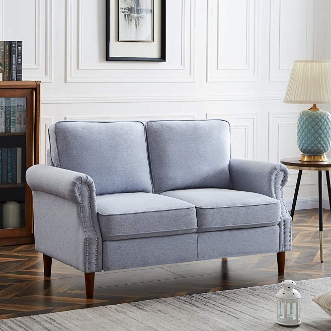 Amazon.com: Dolonm 2 Piece Sofa Sets Mid Century Modern Upholstered ...