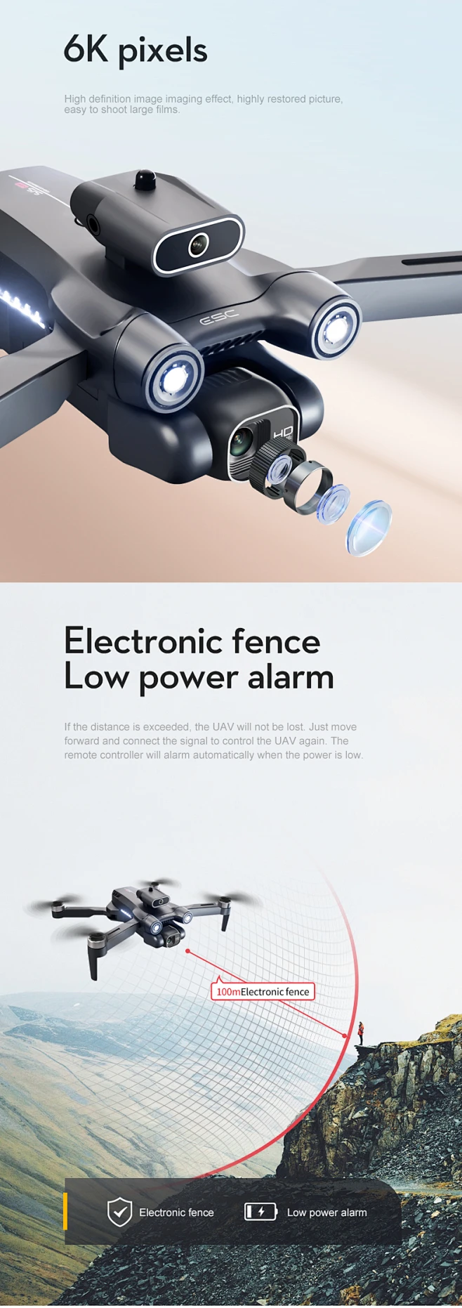 High Quality Dron Avion Drone With Camera 4k 6k With Brushless Motor ...