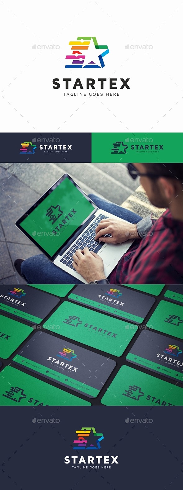 恒星科技标志——符号标志模板Star Tech Logo - Symbols Logo Templates机构代理,代理,服装、应用、品牌 ...