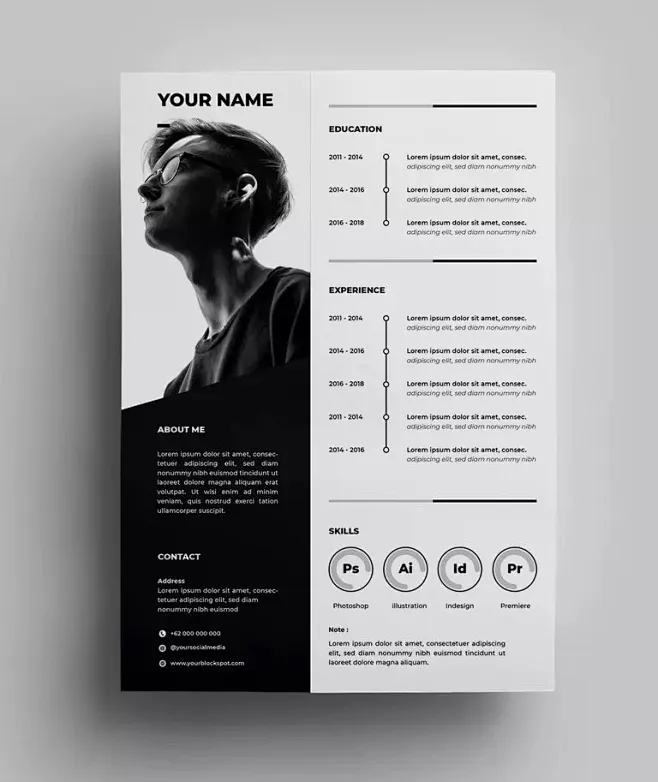 Resume Design Templates.04-花瓣网