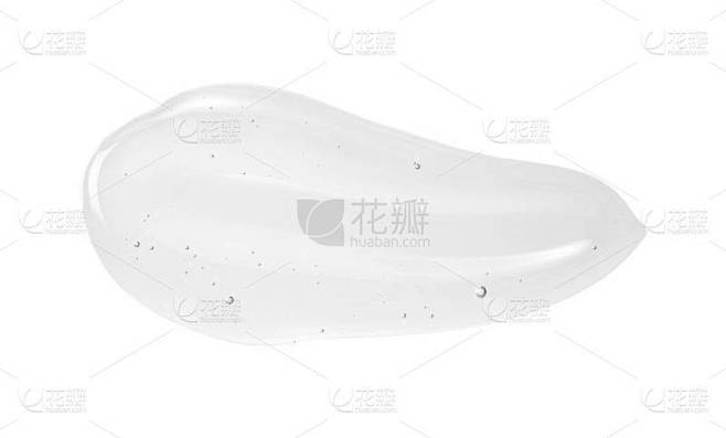 液体凝胶质感。滴美容血清。透明护肤产品在白色背景上有斑点.