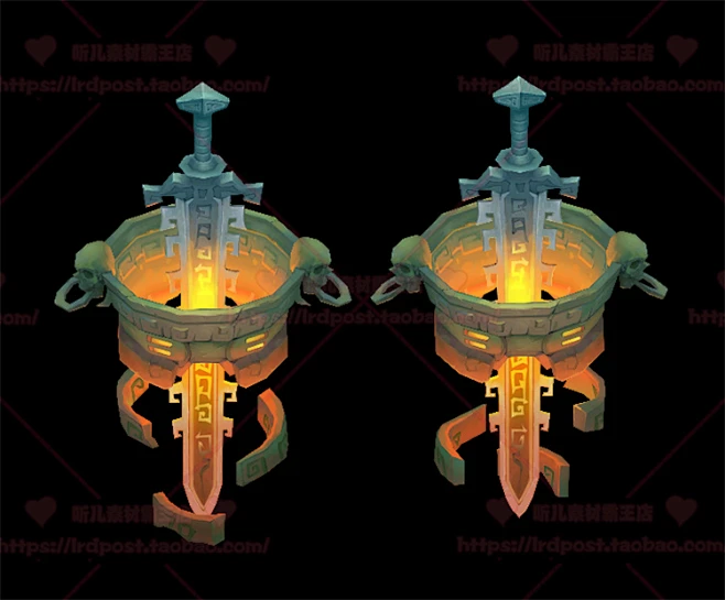 游戏美术素材 国风玄幻卡通Q角色人物场景怪物3D模型 3dmax源文件-淘宝网-花瓣网