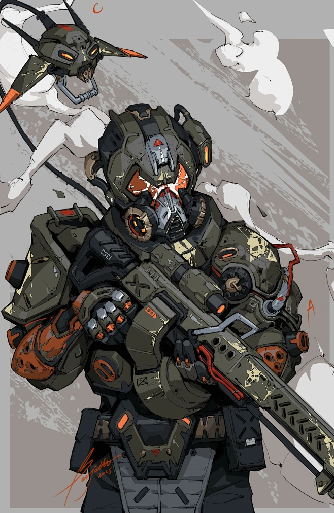 Cyber Mecha practice 02-heavy metal-花瓣网