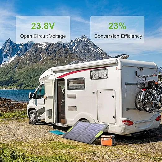 CTECHi Foldable Solar Panel 100 W, Solar Module with DC/USB/QC3.0 ...