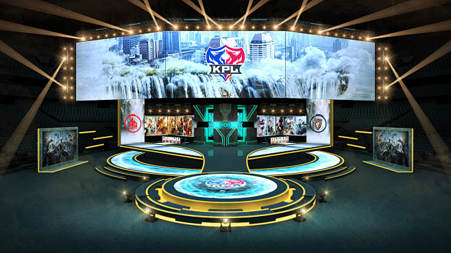 design kpl Stage 王者荣耀 舞台 设计图片_电竞舞台图片素材-花瓣网
