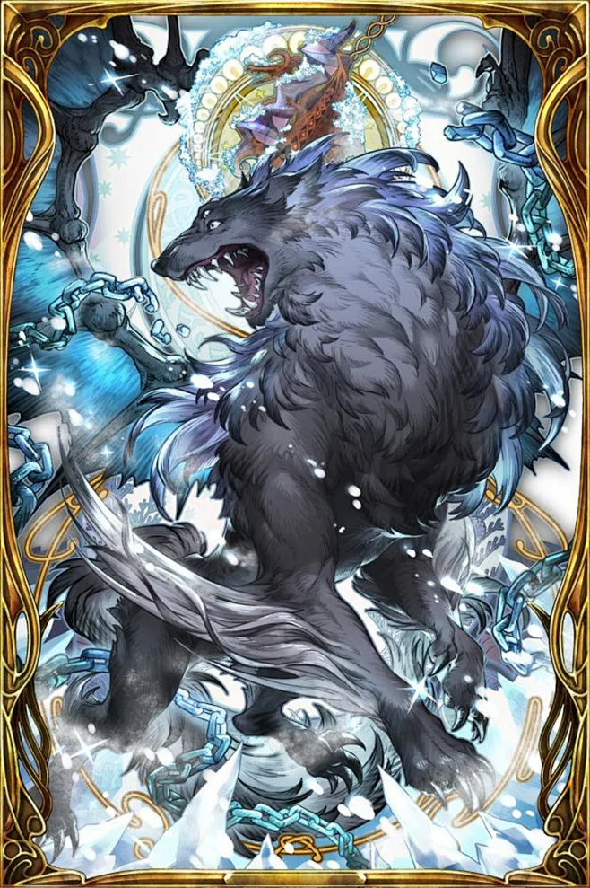 Moonlit Fang, Fenrir Art from War of the Visions: Final Fantasy Brave ...