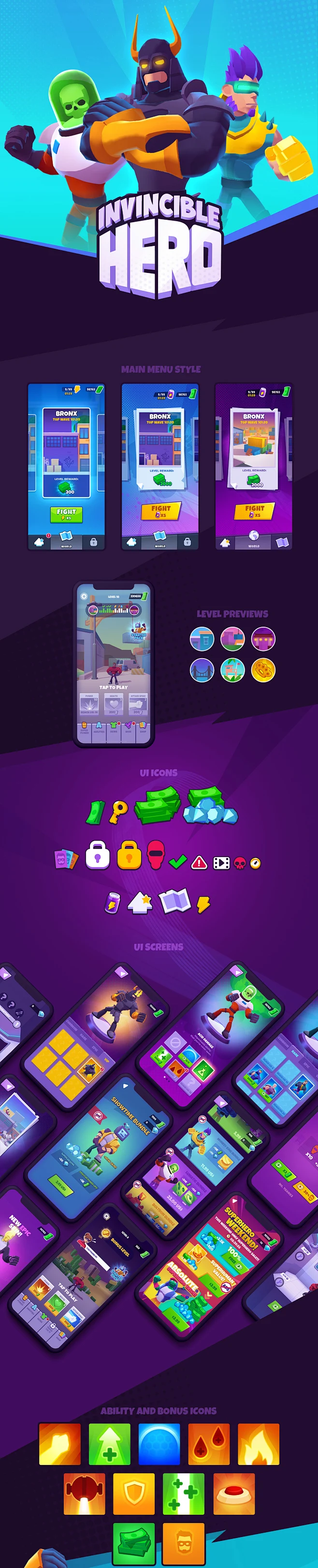 2D 3D Game Art Hero hypercasual icons Low Poly mobile stylized UI-花瓣网