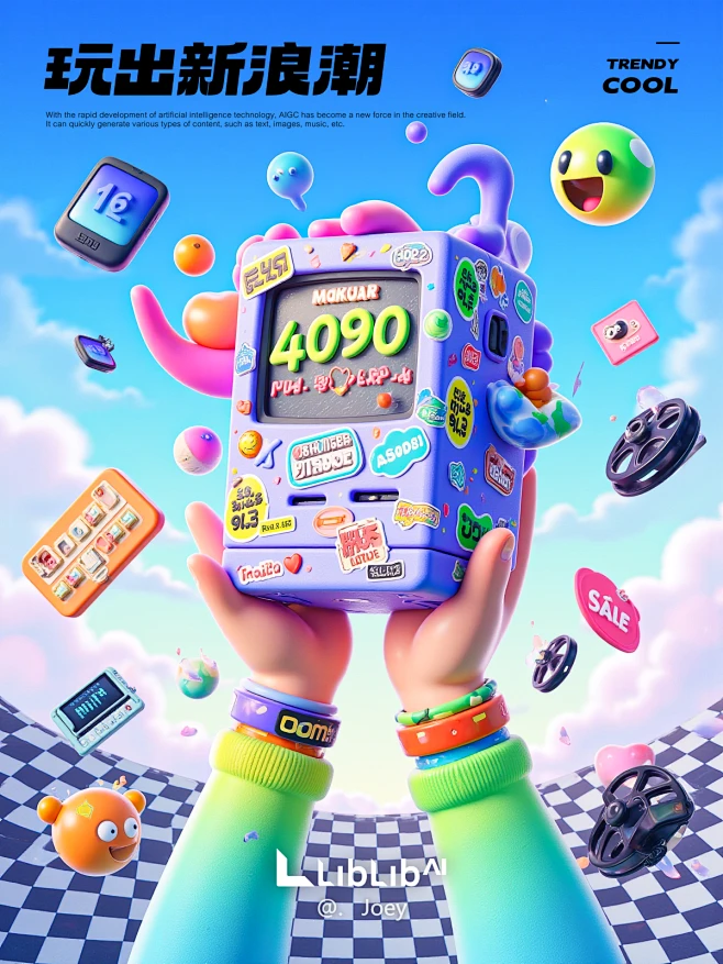 【一元】FLUX-3D运营电商poster-LoRA-一元AI字体研究所-LiblibAI-花瓣网