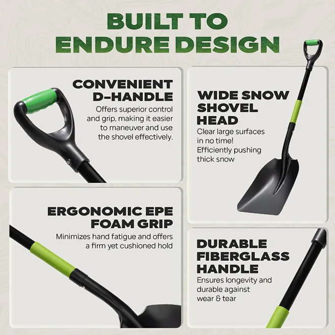 Amazon.com : IDZO Aluminum Steel Scoop Shovel Heavy Duty, Ideal Height ...