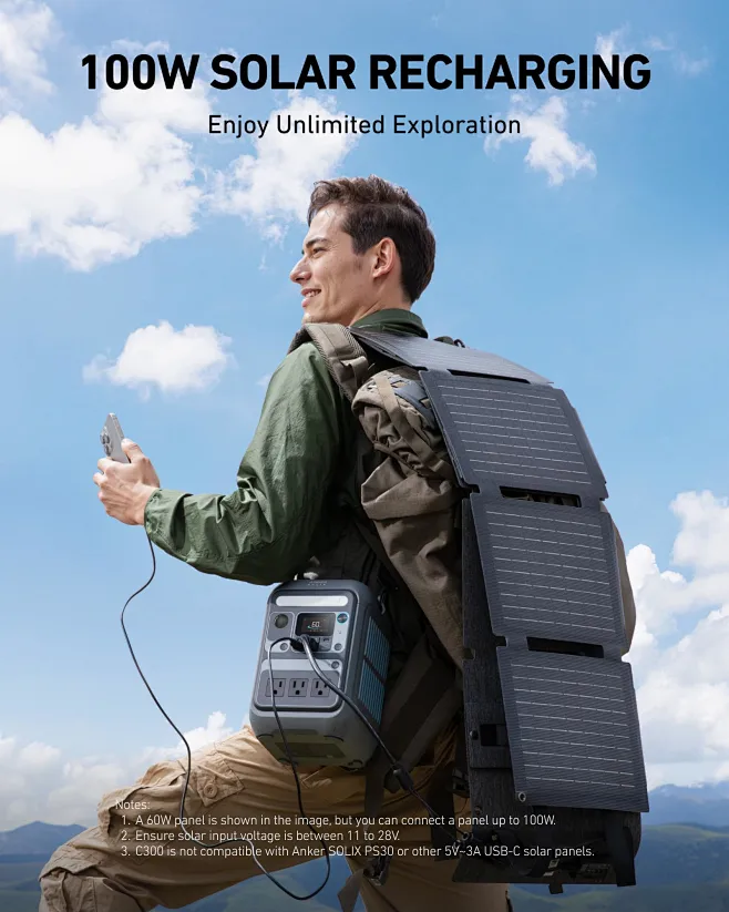 Amazon.com: Anker SOLIX C300 Portable Power Station, Outdoor 288Wh ...