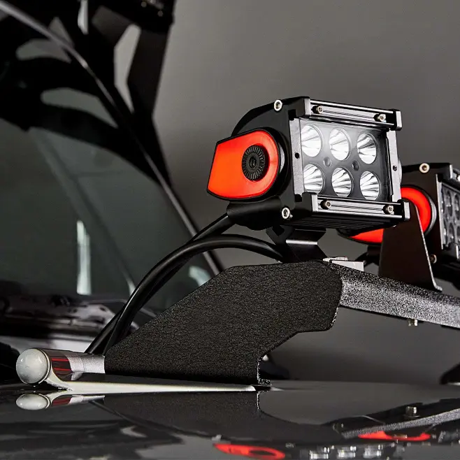 Amazon.com: Jiawill 18W 4inch Spot Light Bar with Flood Lens and Red ...