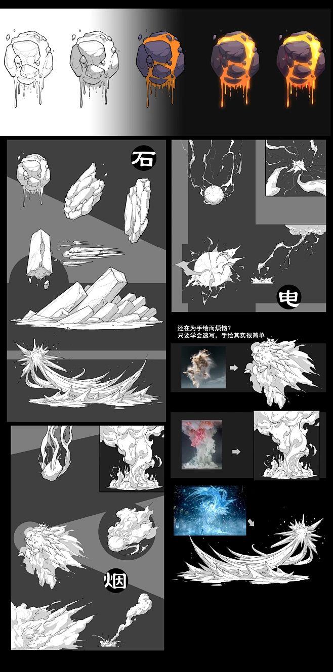 特效元素速写课程 实例大图-游戏特效原创作品-Magesbox图片_动态搜集图片素材-花瓣网