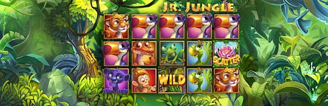 slot,jungle,animals,cartoon-花瓣网