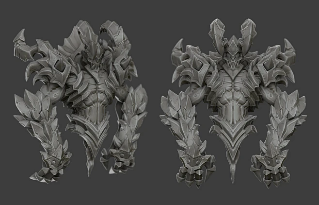 Shadow Fiend set - DOTA 2, Sergey Kunmay : Highpoly of Shadow Fiend set ...