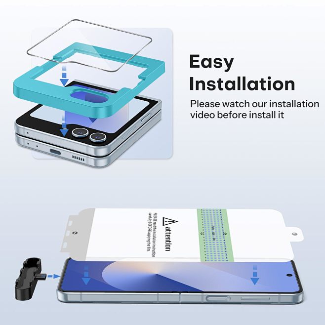 Amazon.com: OMOTON 3Sets 9PCS for Samsung Galaxy Z Flip 6 Screen ...