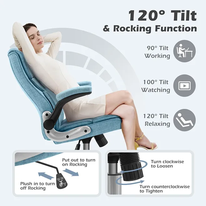 Amazon.com: YAMASORO Ergonomic Executive Office Chair with Lumbar ...