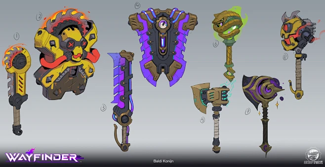 Wayfinder Weapon Concepts-花瓣网