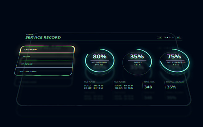 UI ux Games Sci Fi FUI Game Art Halo xbox motion Interface-1