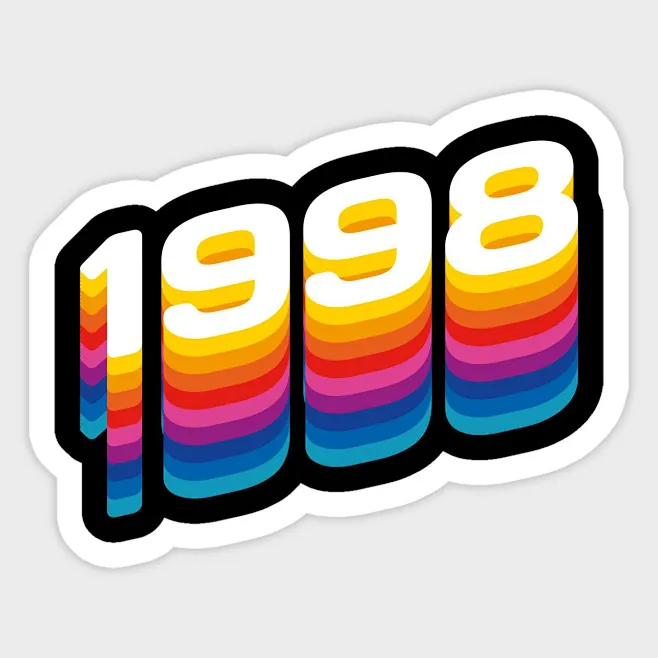 1998 Sticker | 1998图片_logo图片素材-花瓣网