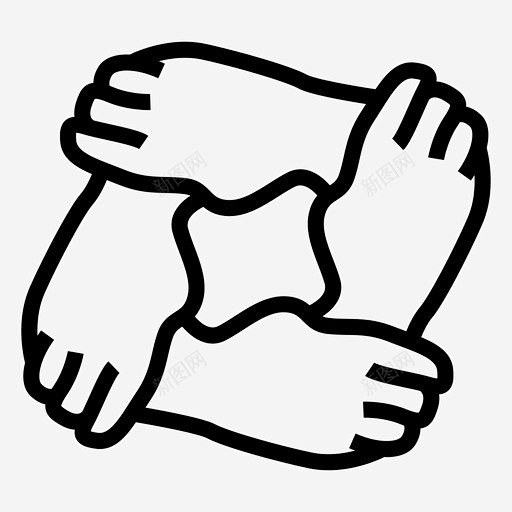 和谐商务协作图标 免费下载 页面网页 平面电商 创意素材