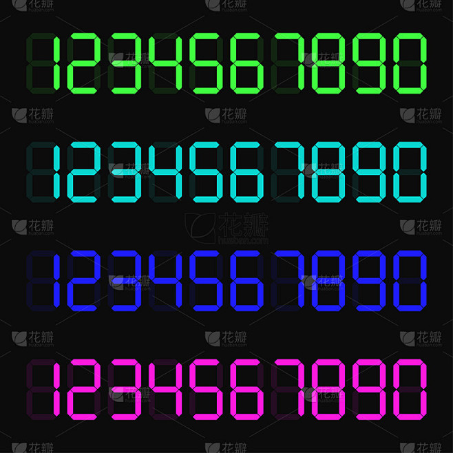 digital numbers
