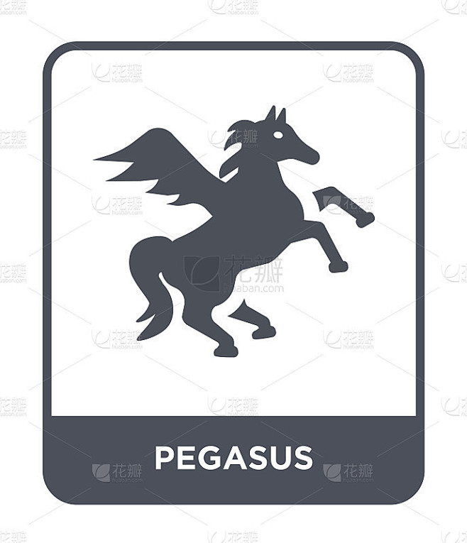 pegasus icon vector on white background, pegasus t
