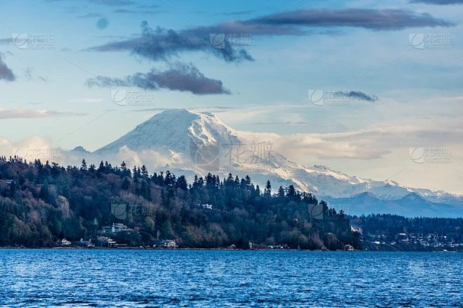 Mountain And Puget Sound Scene 3素材-花瓣网