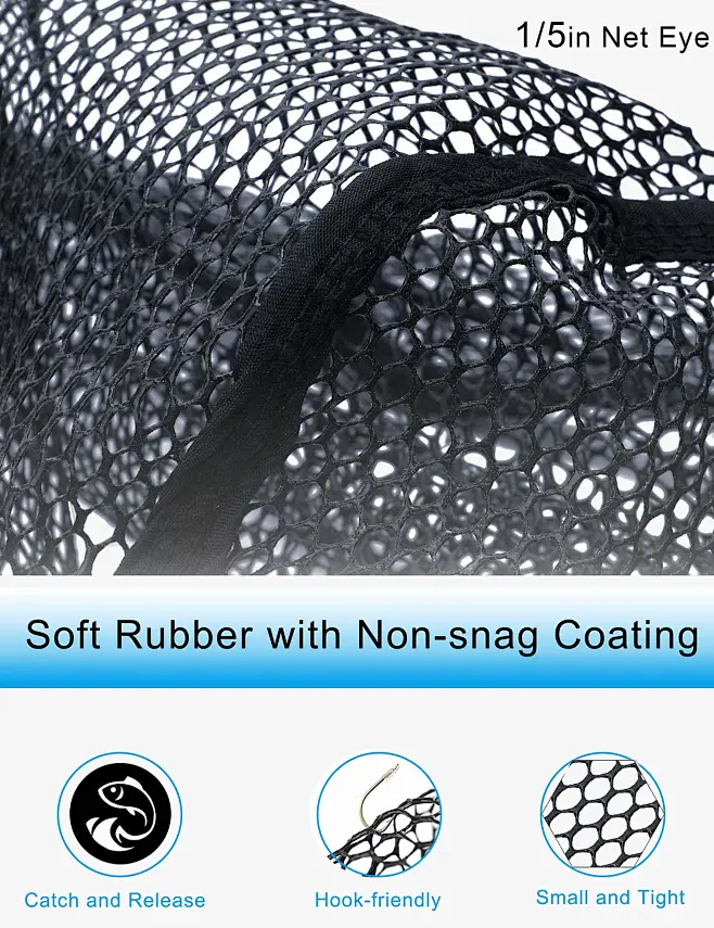 Amazon.com : Facikono Fly Fishing Net Trout Net Kayak Fishing Net ...