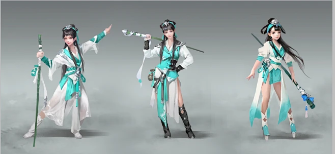 中国风女性角色原画中国风写实角色原画来自cgbook.cn (29)-花瓣网