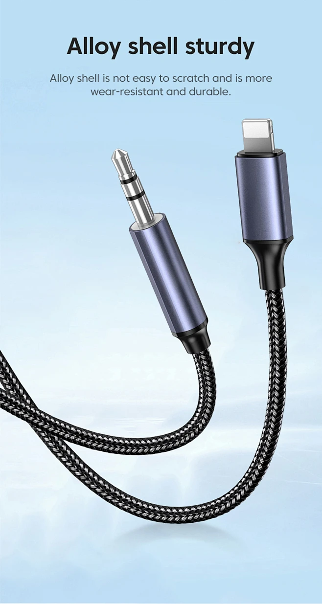 2.94US $ 46% OFF|3.5mm Aux Audio Cable for iPhones to Car Speaker ...