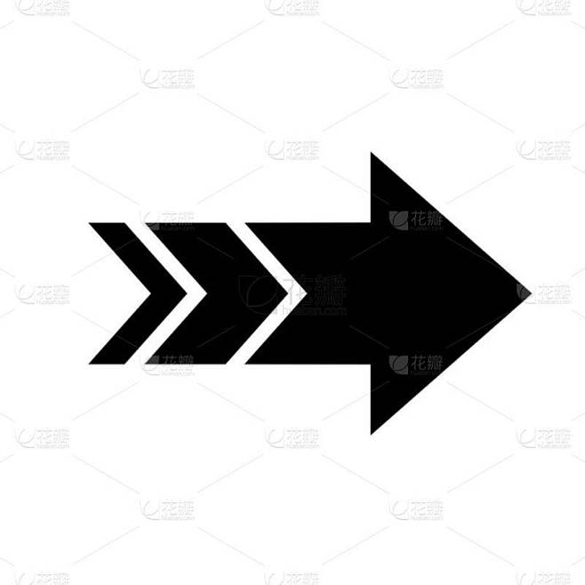 矢量箭头图标。Arrow Black vector with trendy flat style i