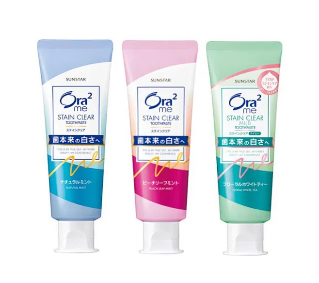 Sunstar Ora2 Me Stain Clear Toothpaste 130g _ Mild Toothpaste 125g-花瓣网