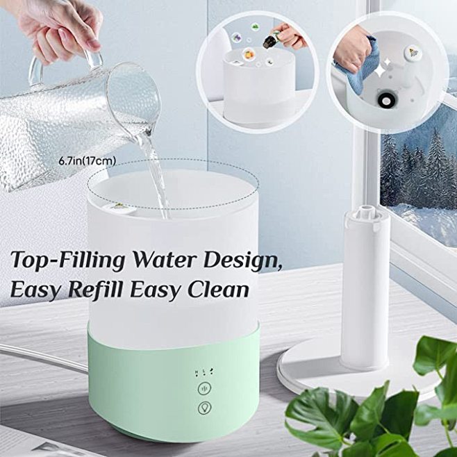 Amazon.com: 2500mL Cool Mist Humidifiers for Bedroom, Essential Oil ...