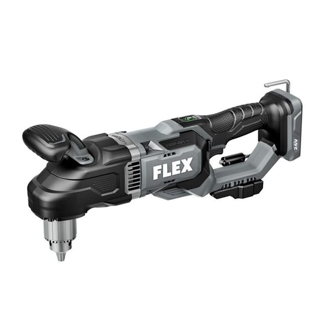 FLEX 24V Brushless Cordless 1/2-Inch 1,680 In-Lbs Torque Compact Right Angle Drill Driver Tool ...