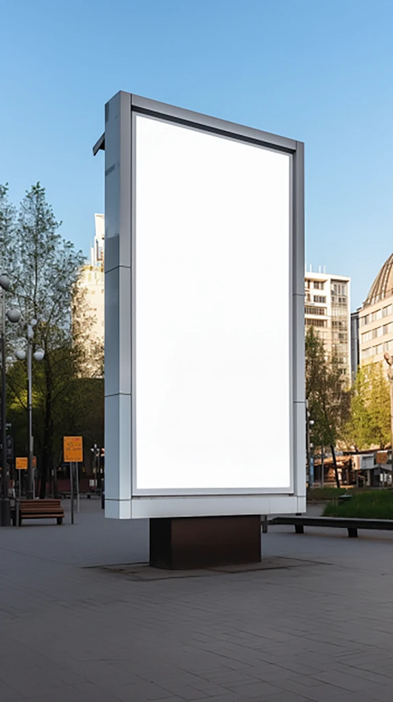 大型展示牌竖版广告牌海报样机模型图片-花瓣网