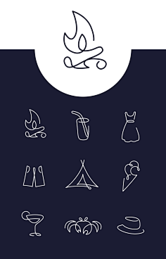 icon-花瓣网|陪你做生活的设计师 | icon set iconography icons line art logo one line ...