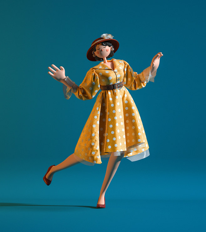 3D Characters-Retro style on Behance 15IP角色