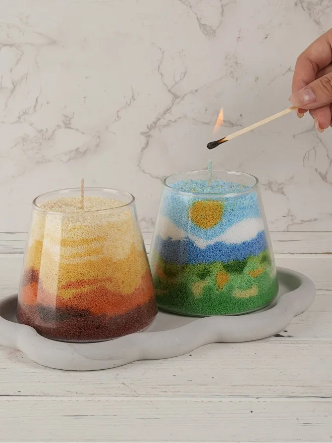 Cera de arena con perlas de imitación de colores, cera vegetal natural ...